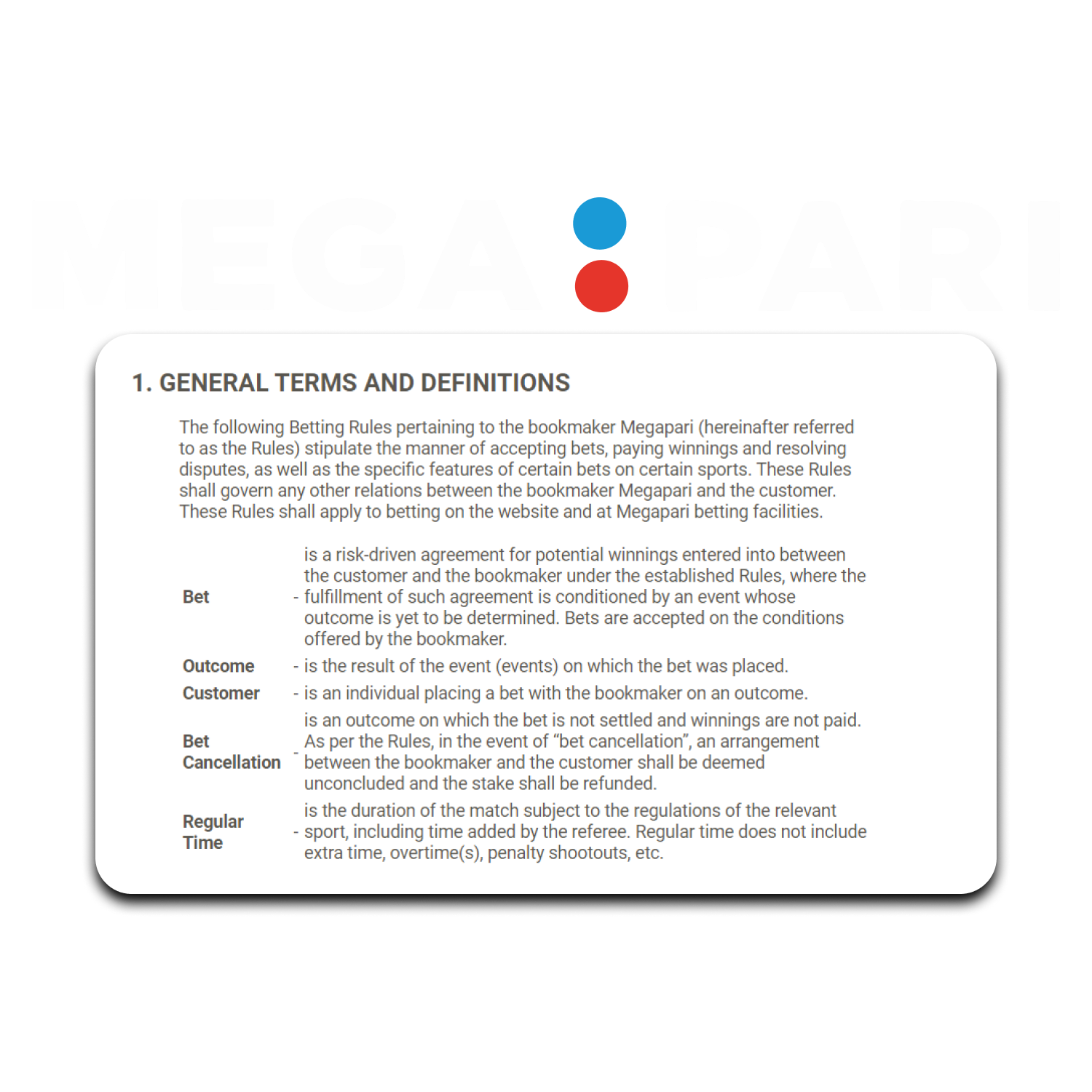 Megapari General Rules And Conditions For Indian Users